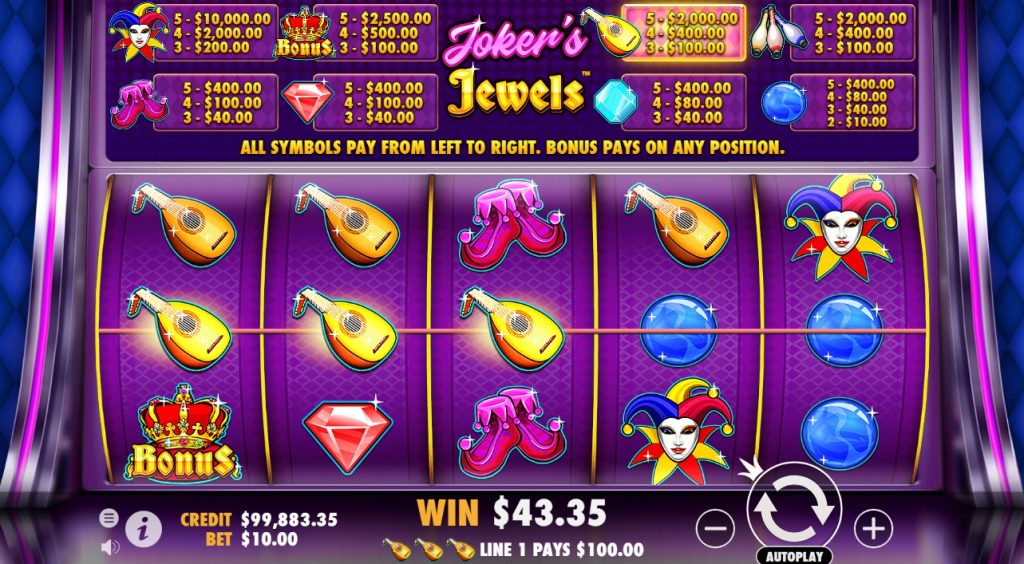 Play Joker Jewels Free and Enjoy Demo Mode